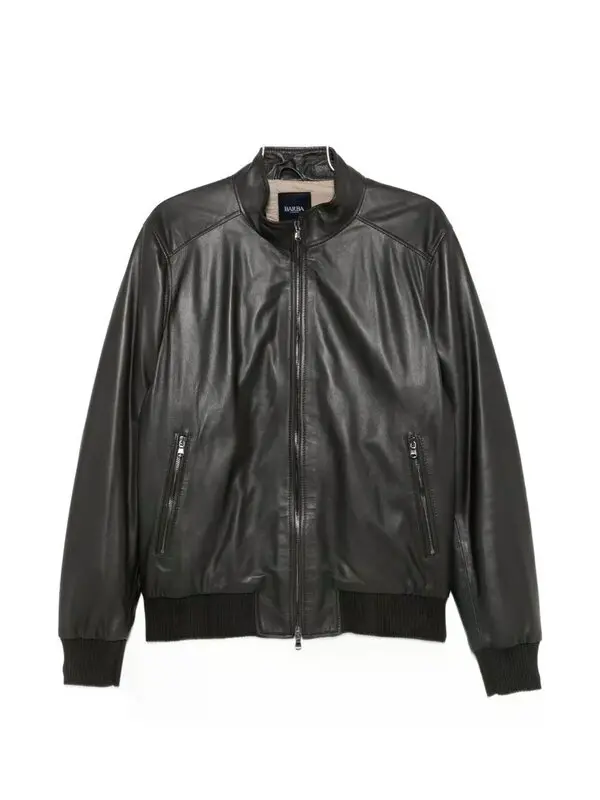 BARBA NAPOLI Dakota Leather Bomber Jacket