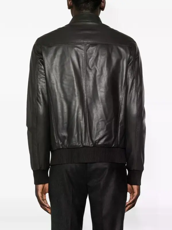 BARBA NAPOLI Dakota Leather Bomber Jacket