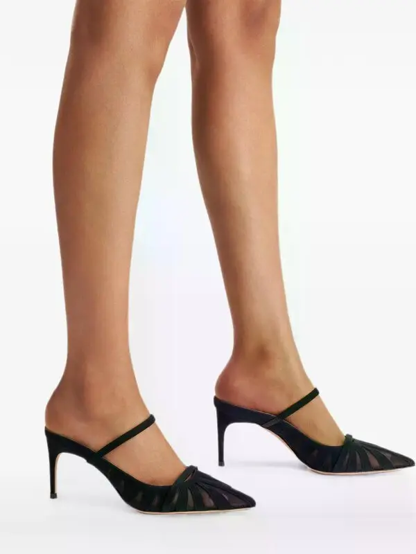 MALONE SOULIERS Aurora Mesh-panelled Mules