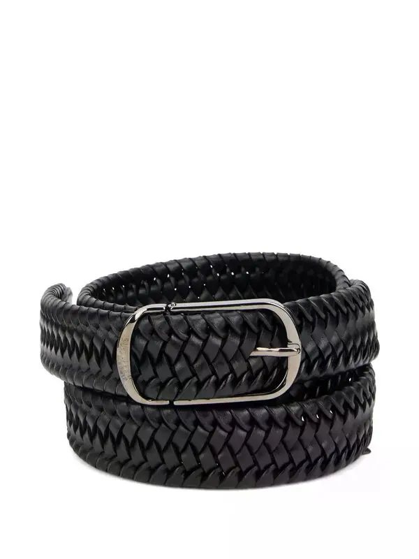 SLOWEAR Braided Leather Belt - Black