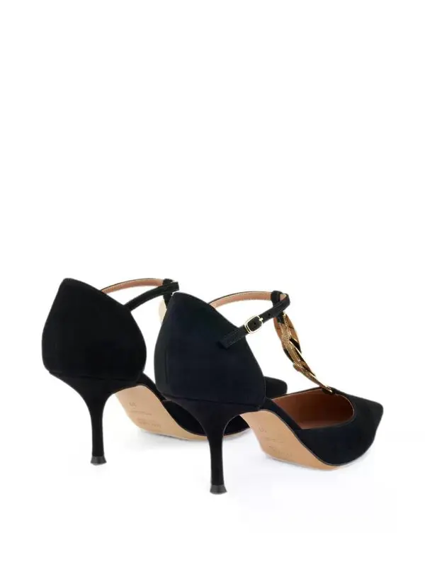 MALONE SOULIERS Kali Disc-embellished Suede Pumps
