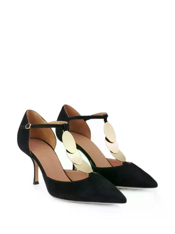 MALONE SOULIERS Kali Disc-embellished Suede Pumps