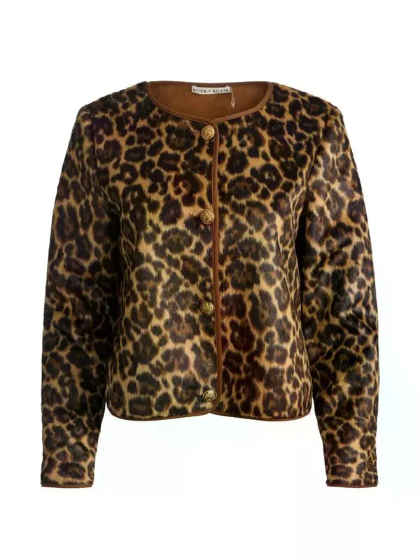 Alice + Olivia Alma Leopard-print Faux-fur Coat