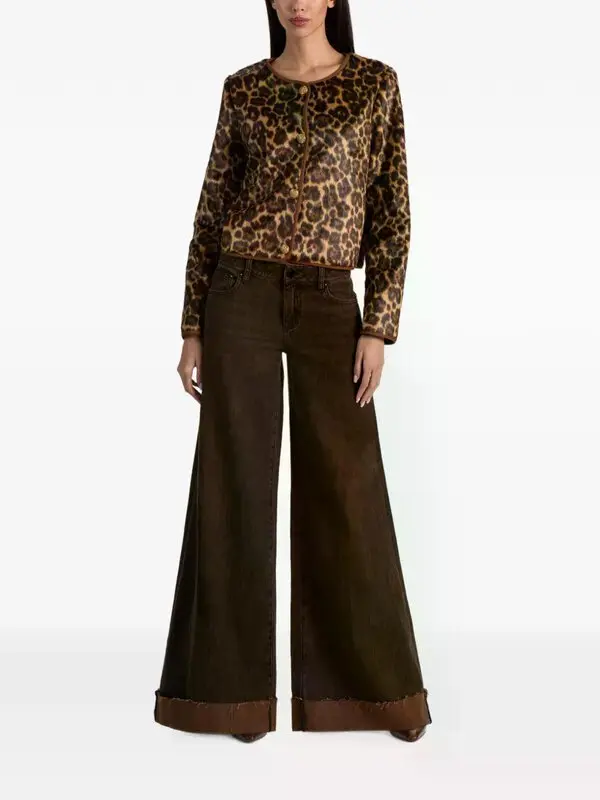 Alice + Olivia Alma Leopard-print Faux-fur Coat