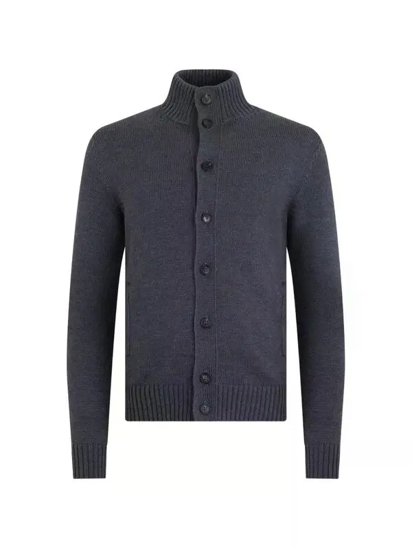 SLOWEAR Button-up Ribbed Cardigan