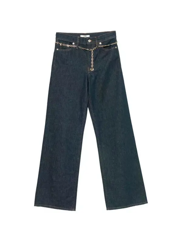 Maje Chain-belt Straight-leg Jeans
