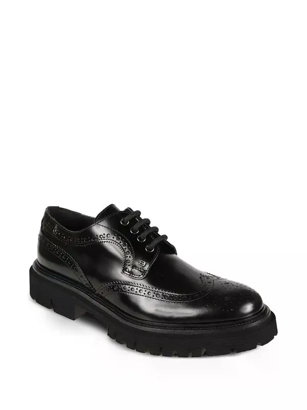 BALDININI Brogue-detail Chunky-sole Derby Shoes - Black