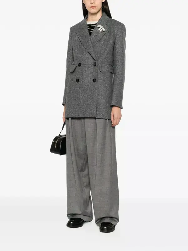 Maje Crystal-embellished Double-breasted Coat