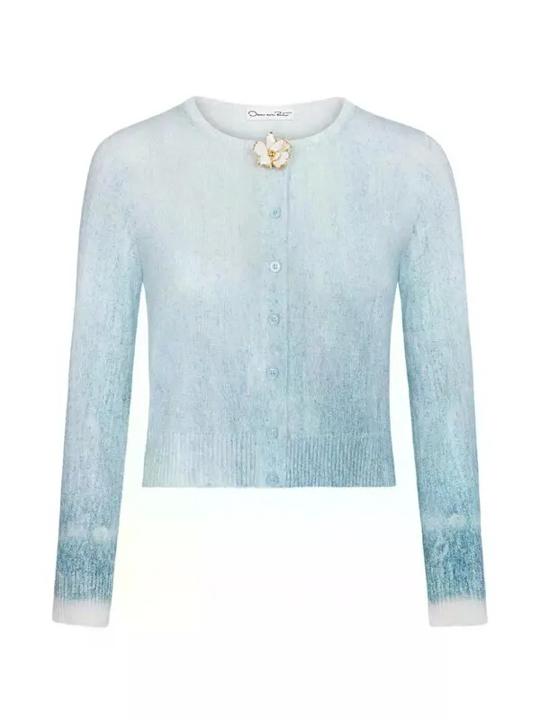 Oscar De La Renta Ombré-effect Cropped Cardigan