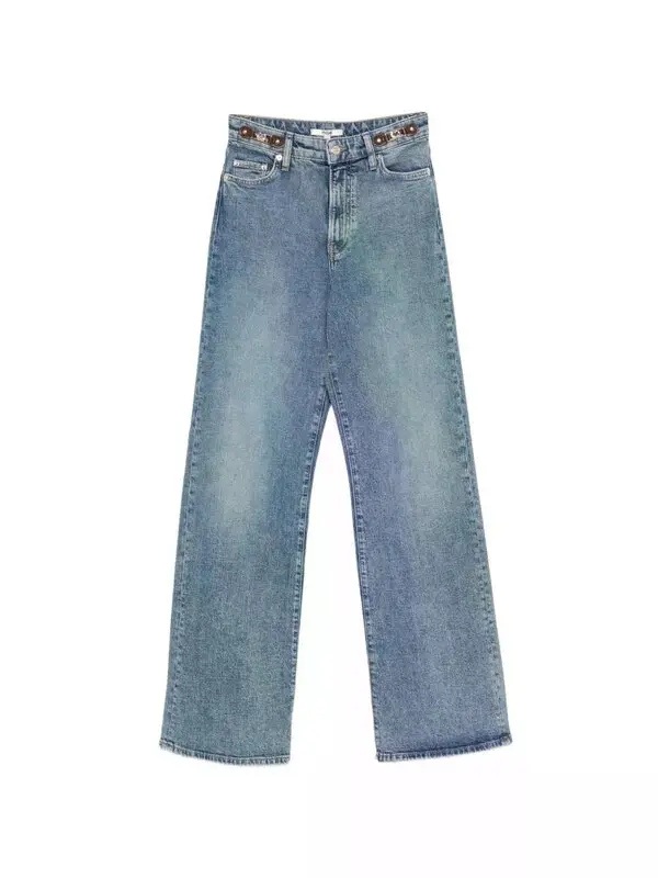 Maje Buckle-detail Straight-leg Jeans