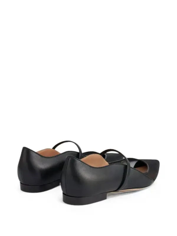 MALONE SOULIERS Maureen Arc Mesh-panel Flat Pumps