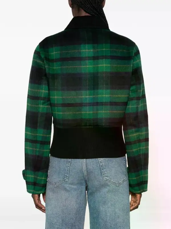 Maje Checked-pattern Button-up Jacket