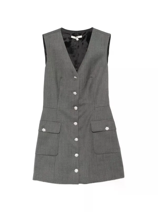 Maje Embellished-button Sleeveless Playsuit