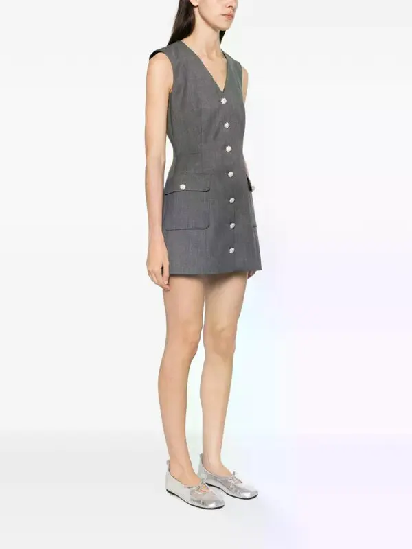 Maje Embellished-button Sleeveless Playsuit