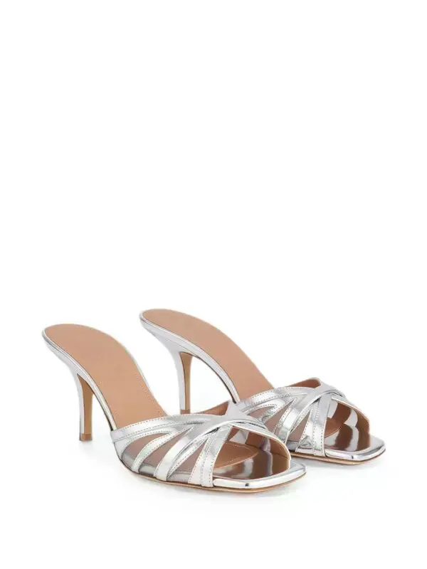 MALONE SOULIERS Perla Metallic Leather Sandals