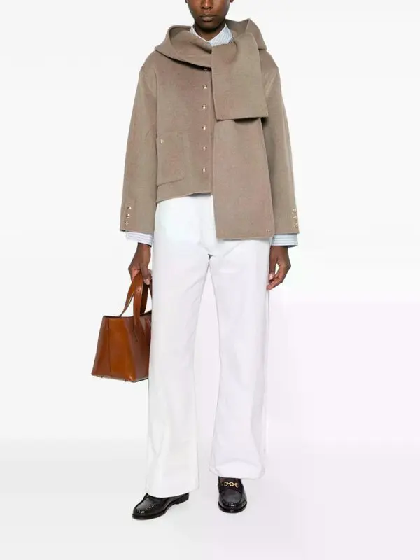 Maje Hooded Single-breasted Coat