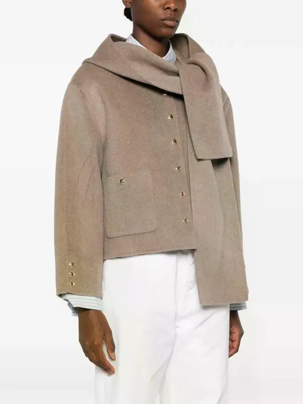 Maje Hooded Single-breasted Coat