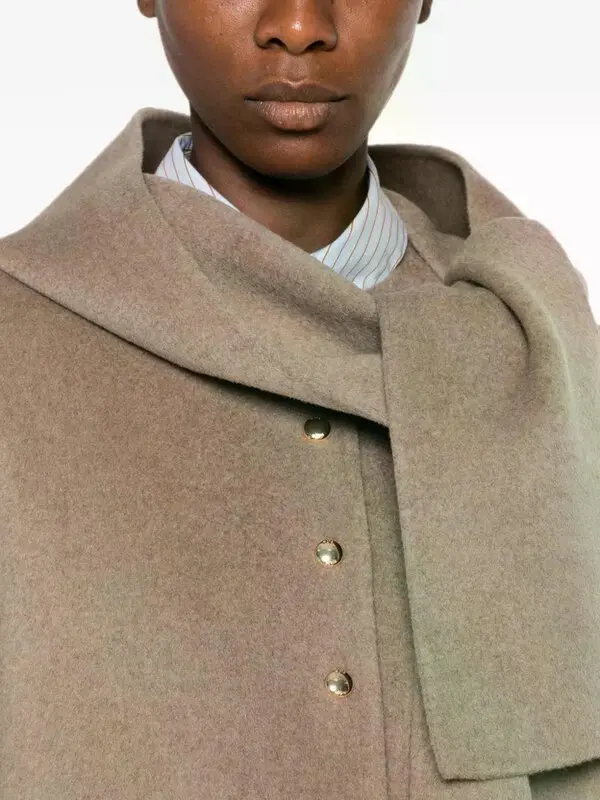 Maje Hooded Single-breasted Coat