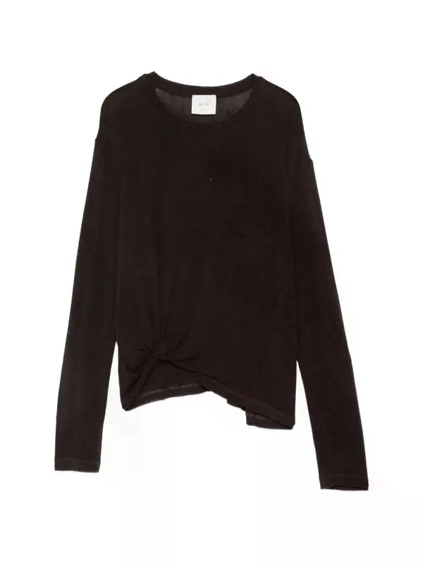 ALYSI Knot-detail Long-sleeve Sweater