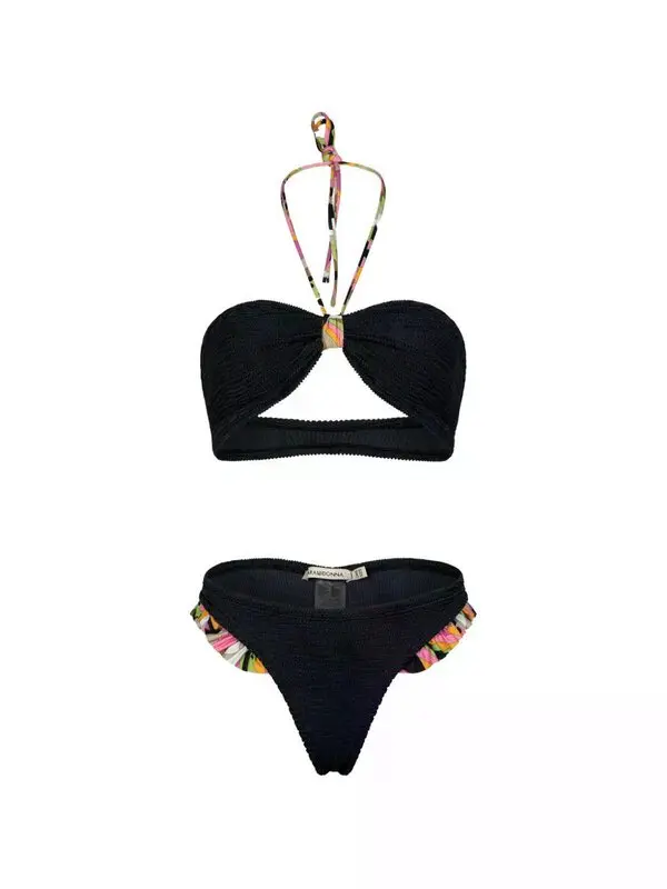 PARAMIDONNA Lucy Ruffled Bikini - Black