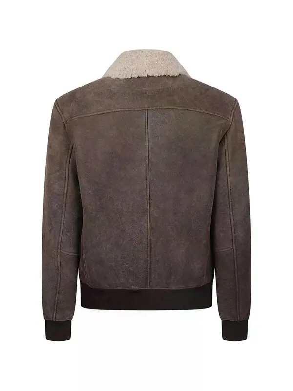 STEWART Shearling-collar Calf Leather Jacket