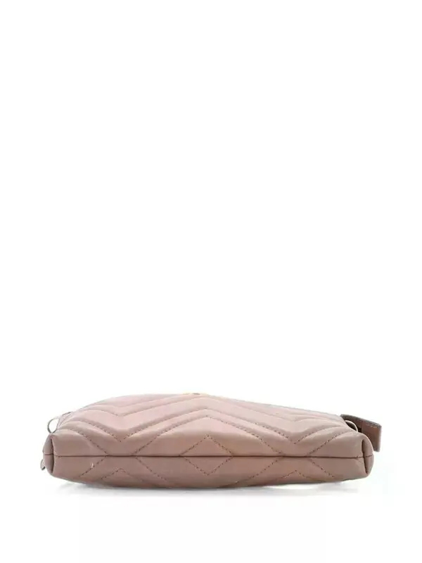 Gucci Gg Marmont Chain Matelasse Leather Mini Shoulder Bag