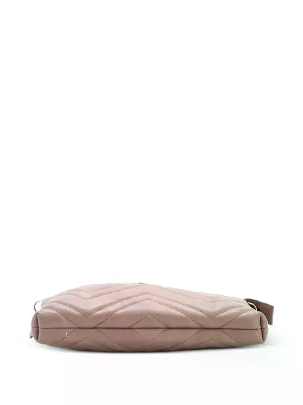 Gucci Gg Marmont Chain Matelasse Leather Mini Shoulder Bag - Neutrals