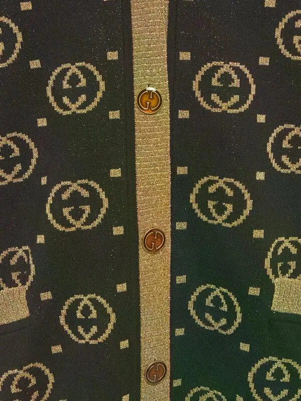 Gucci Monogram-jacquard Buttoned Cardigan