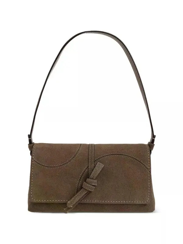 Kate Spade New York Loop Knotted Suede Shoulder Bag - Brown