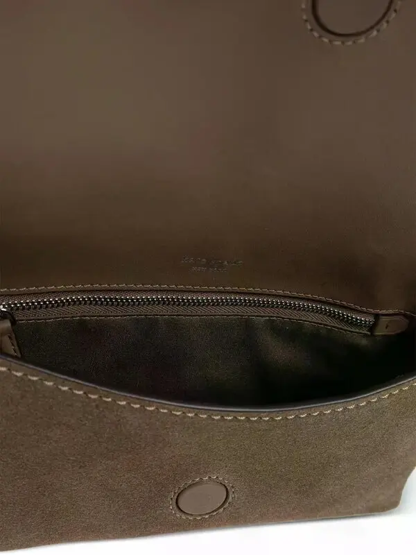 Kate Spade New York Loop Knotted Suede Shoulder Bag - Brown
