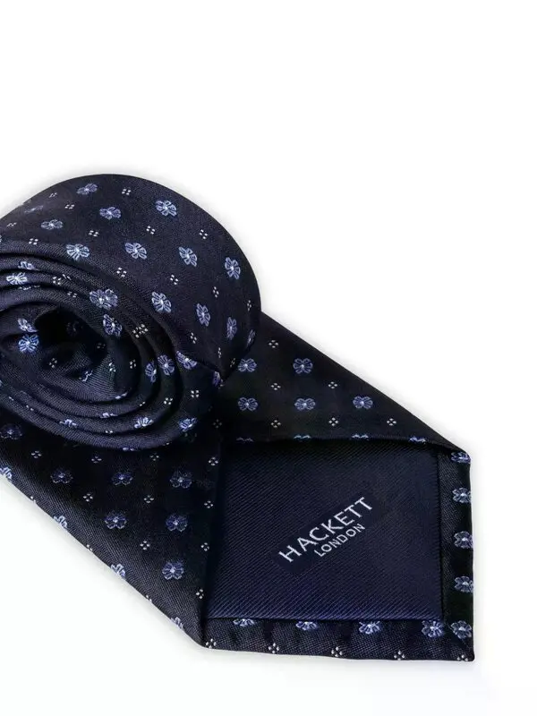 HACKETT LONDON Floral-embroidered Tie