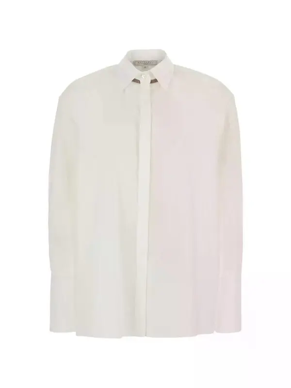 Antonelli Firenze Chain-embellished Long-sleeve Shirt - White