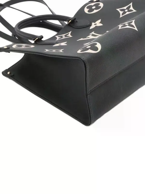 LOUIS VUITTON 2020-2026 Bicolor Monogram Empreinte Giant Onthego Mm Satchel - Black