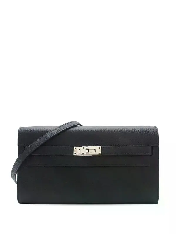 Hermès 2021 Epsom Kelly To Go Wallet Crossbody Bag - Black