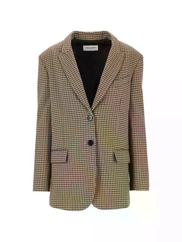 AL DUCA D’AOSTA 1902 Micro-check Oversized Blazer