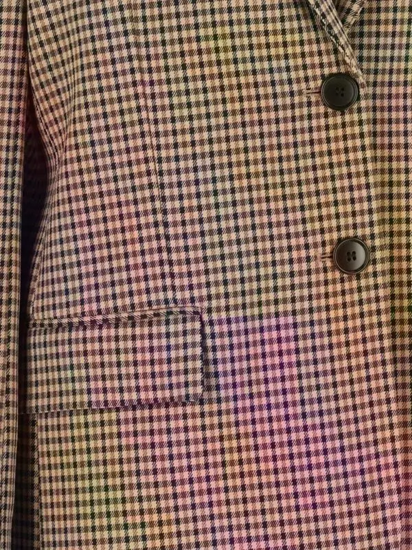 AL DUCA D’AOSTA 1902 Micro-check Oversized Blazer