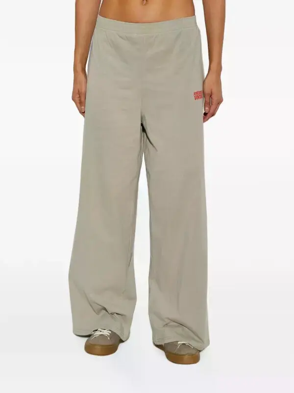 American Vintage Logo-print Wide-leg Track Pants