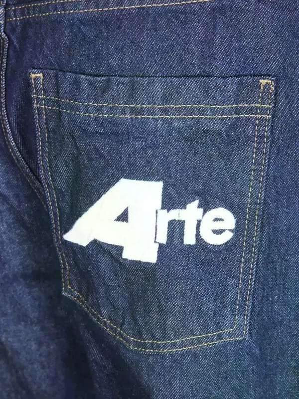 ARTE ANTWERP Big A Logo-patch Straight-leg Jeans