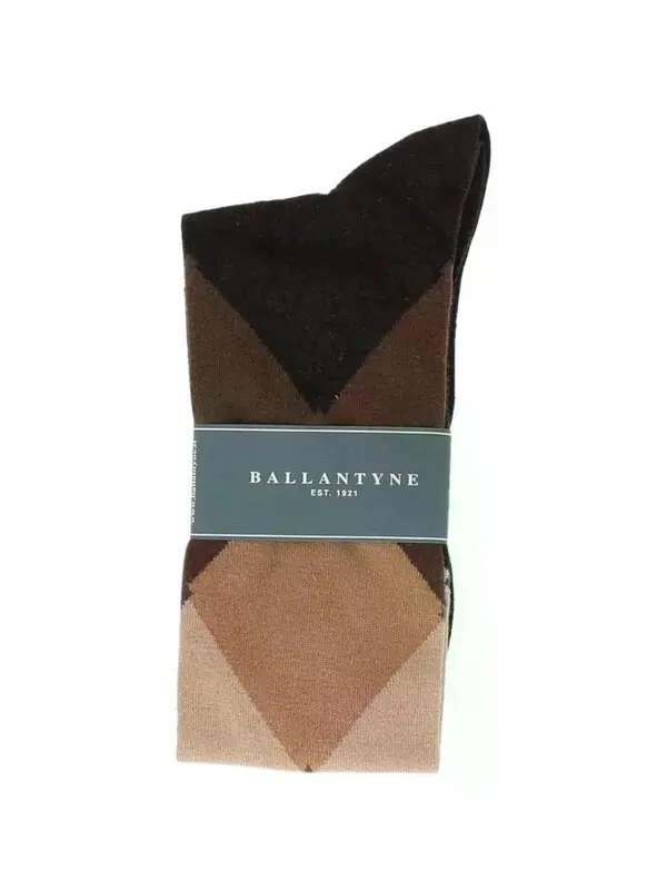 BALLANTYNE Argyle-knit Socks - Brown