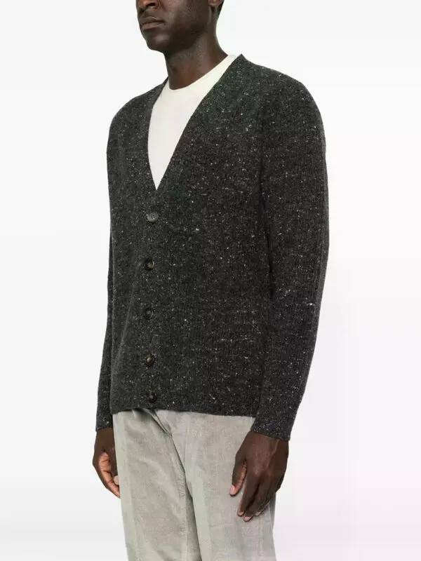 Eleventy Flecked V-neck Cardigan