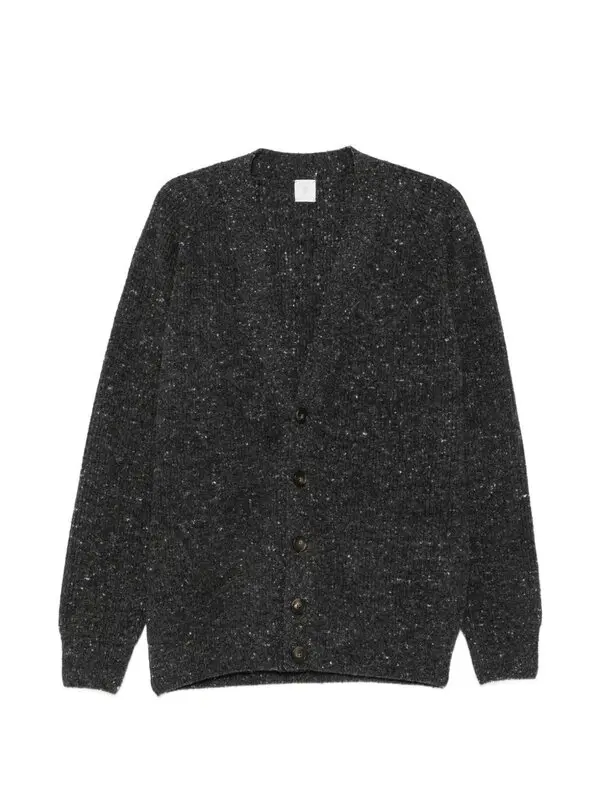 Eleventy Flecked V-neck Cardigan - Grey