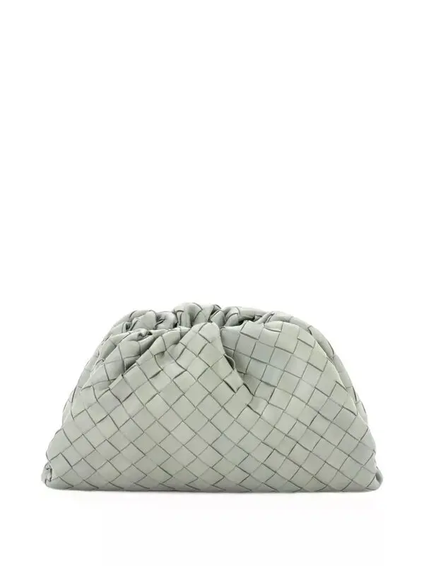 Bottega Veneta The Pouch Intrecciato Nappa Teen Crossbody Bag - Green
