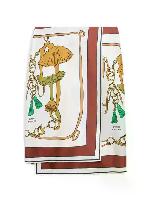 Dorothee Schumacher Scarf-print Wrap Midi Skirt