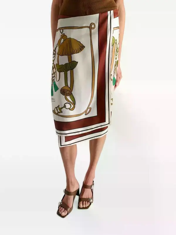Dorothee Schumacher Scarf-print Wrap Midi Skirt