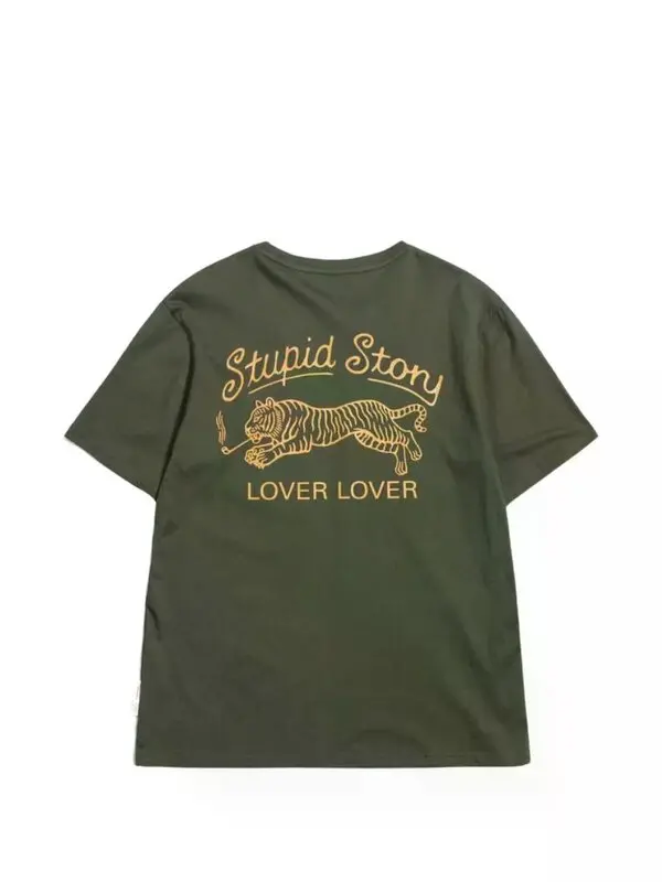 TEE LIBRARY Tiger-print T-shirt