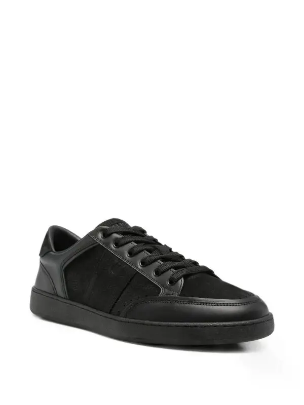 FERRAGAMO Gancini Panelled Leather Sneakers