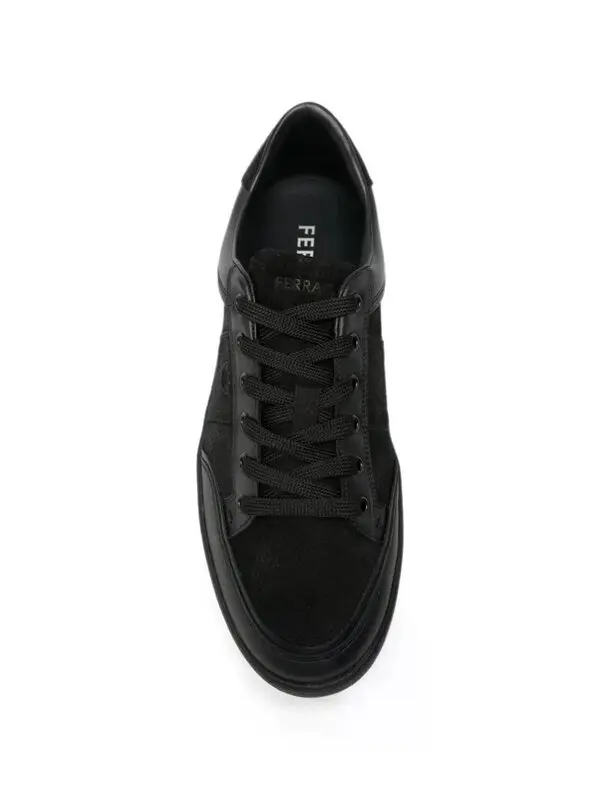 FERRAGAMO Gancini Panelled Leather Sneakers