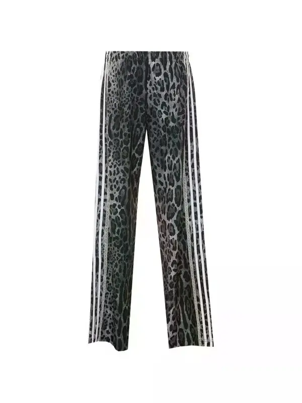 ANIYE BY Leopard-print Lace-trim Track Pants