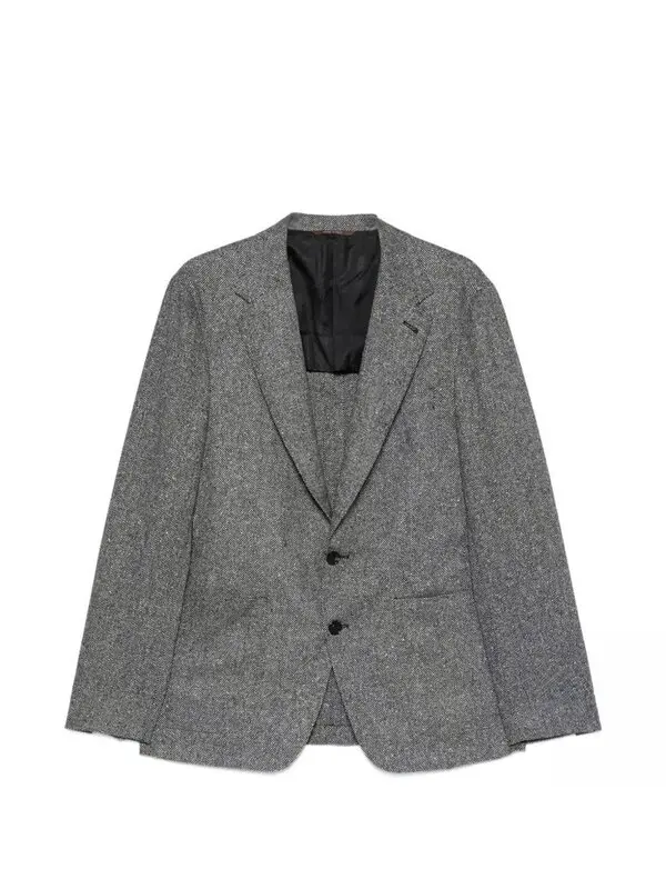 Canali Kei Herringbone Single-breasted Jacket