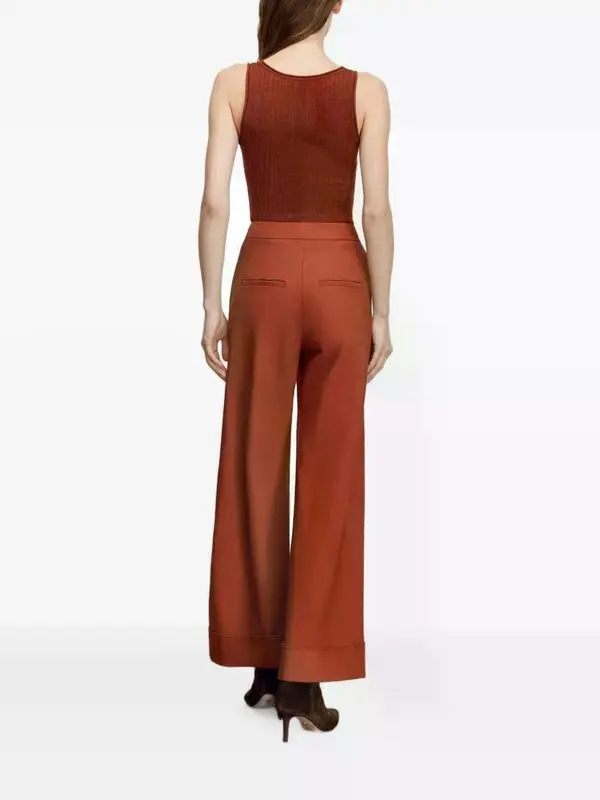 Veronica Beard High-waisted Turn-up Trousers
